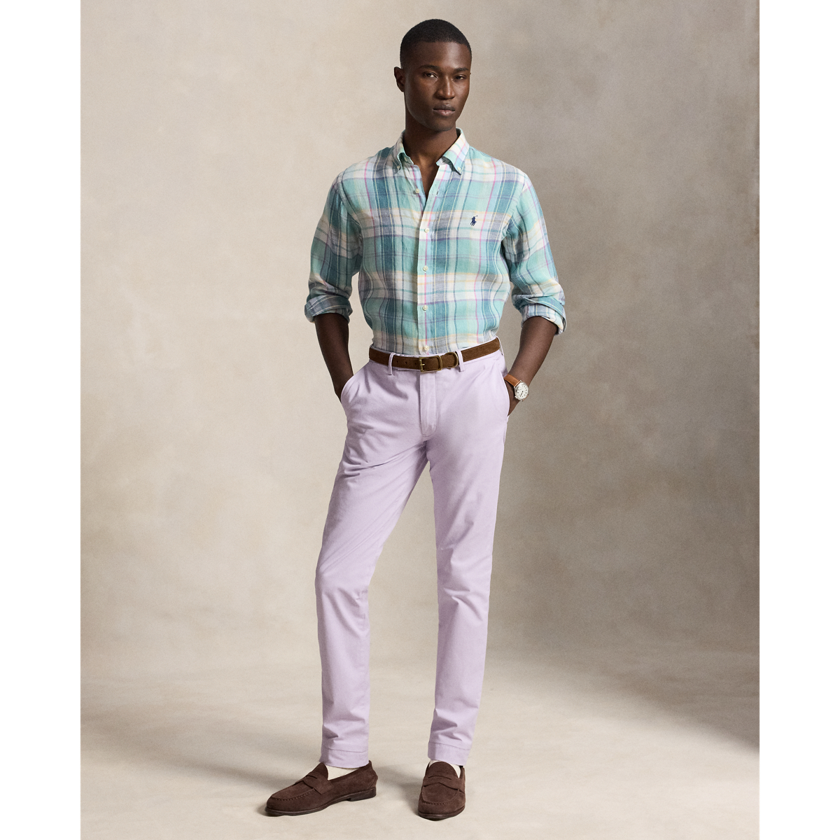 RALPH LAUREN greenwich slim fit stretch chino pant